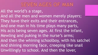Seven ages of man | PPTX