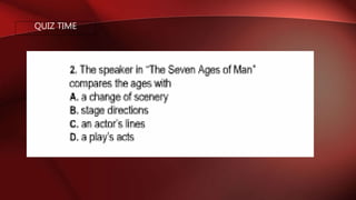 Seven Ages of Man lesson | PPTX
