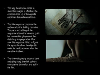 'Se7en' title sequence analysis | PPTX