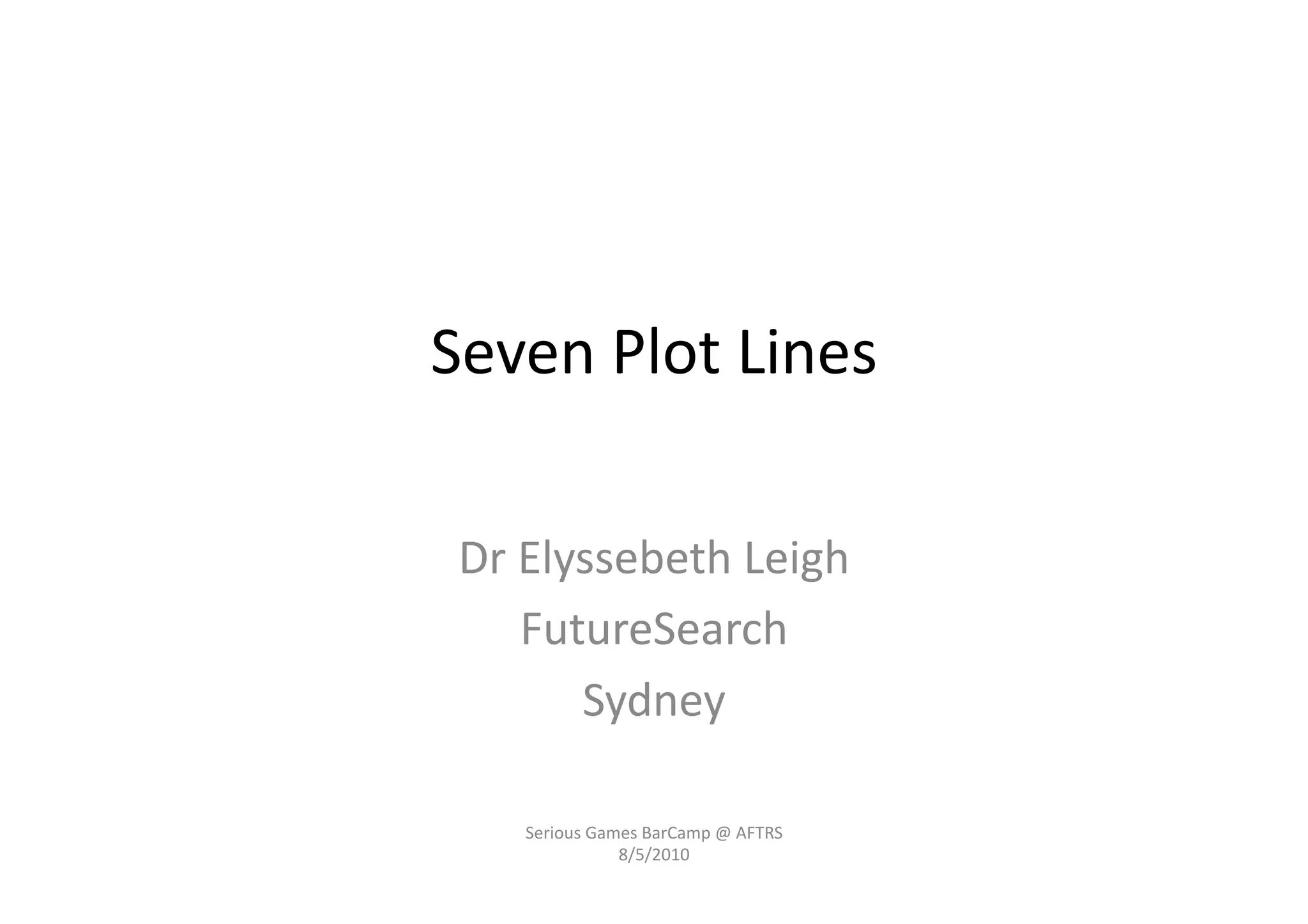 Seven basic plots in sims and games | PDF | Roleplaying Games | Games ...