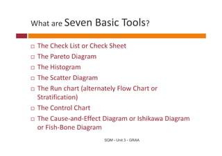 Seven basic tools of quality | PDF