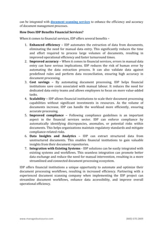 Seven Benefits of Intelligent Document Processing (IDP) for Financial ...