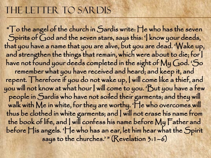 Seven churches - Sardis Seven churches - Sardis