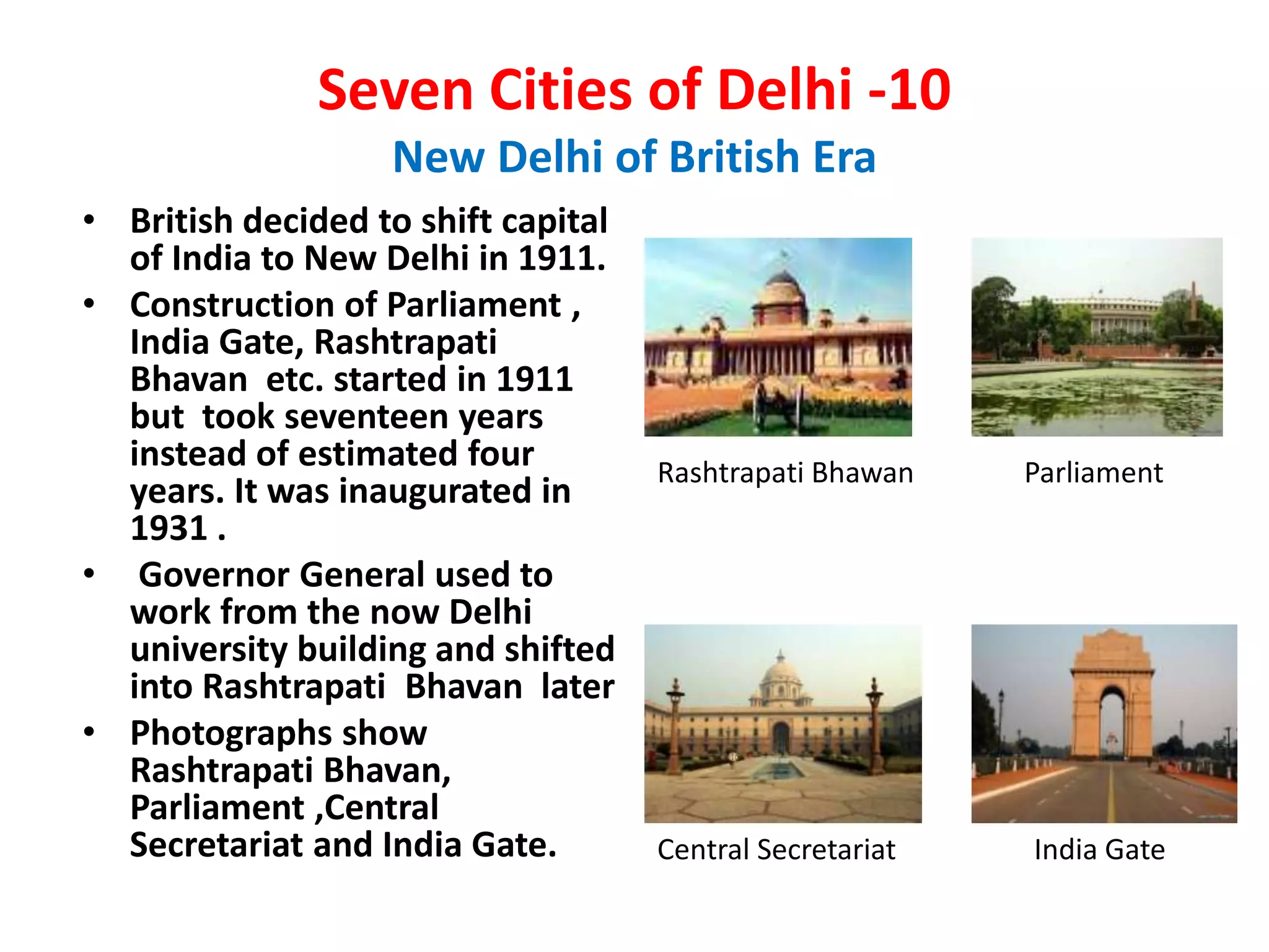 Seven cities of delhi | PPTX