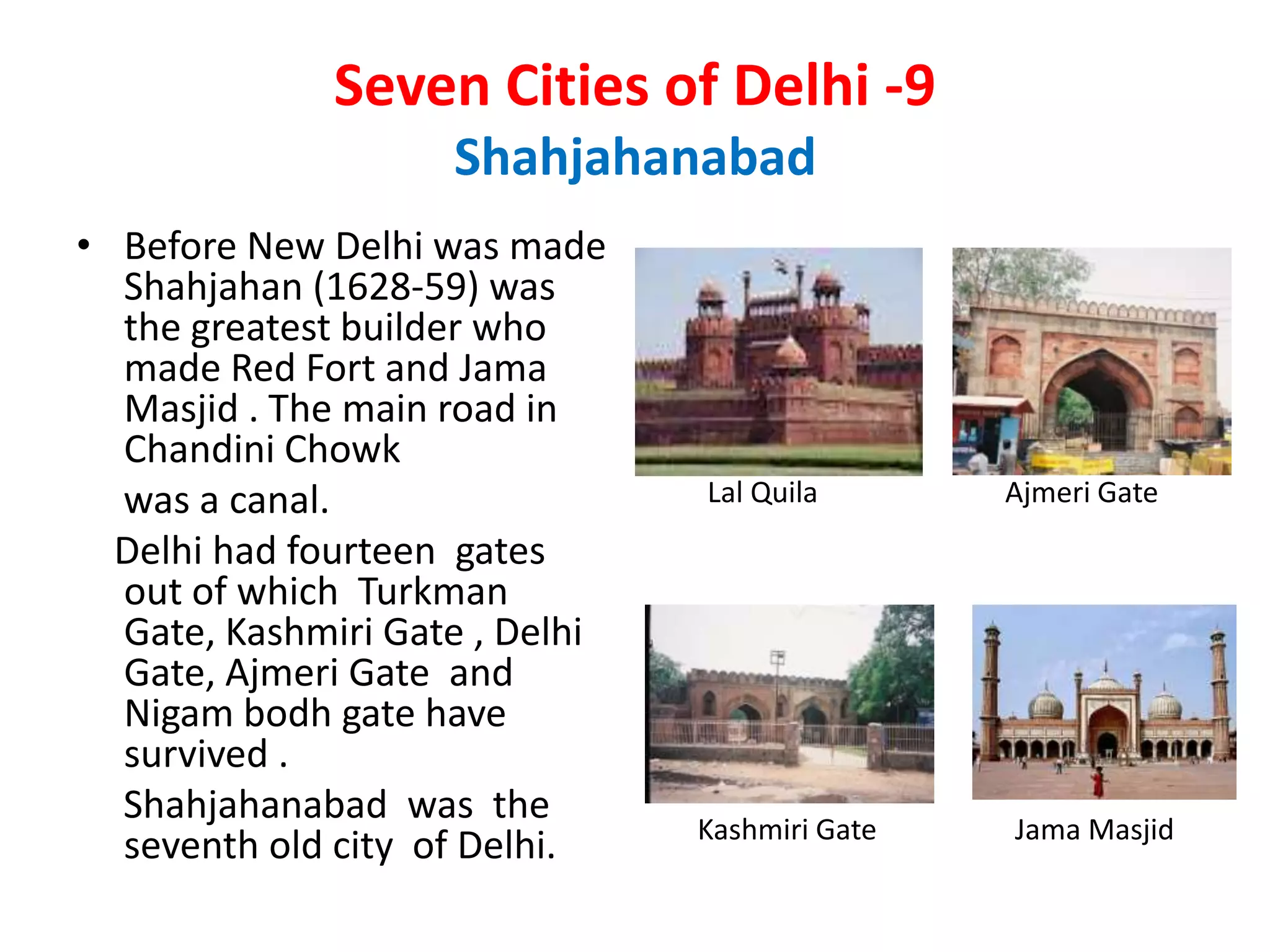 Seven cities of delhi | PPTX