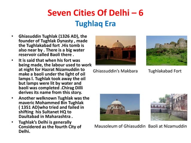 Seven cities of delhi | PPTX | Asia Travel | Travel Locations
