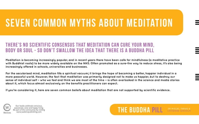 Seven Common Myths about Meditation (The Buddha Pill) | PPT
