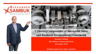 Seven components of successful sales and business development framework ...