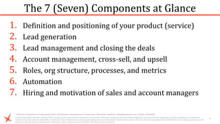 Seven components of successful sales and business development framework ...