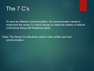 Sevencsofbusinesscommunication | PPT