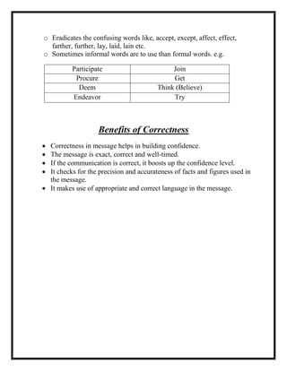 Seven c's of communication | DOCX