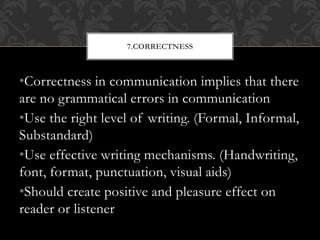 Seven c s of communication | PPT