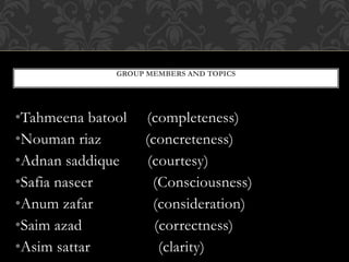 Seven c s of communication | PPT