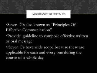 Seven c s of communication | PPT
