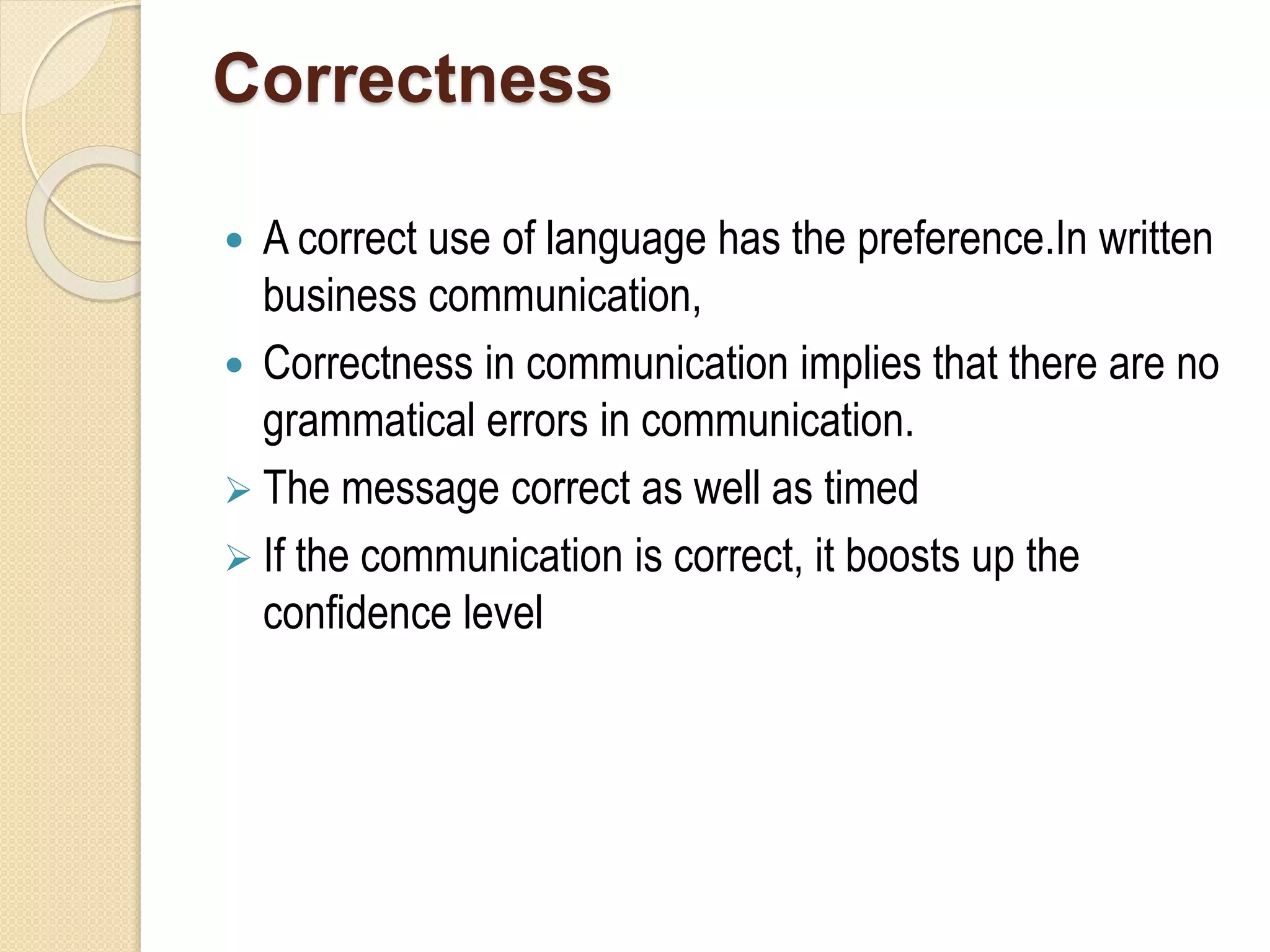 Seven c's of communication | PPTX