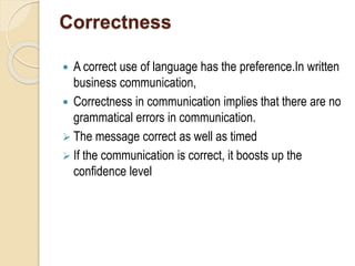 Seven c's of communication | PPTX