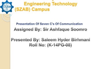 Seven c's of communication | PPTX