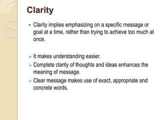 Seven c's of communication | PPTX