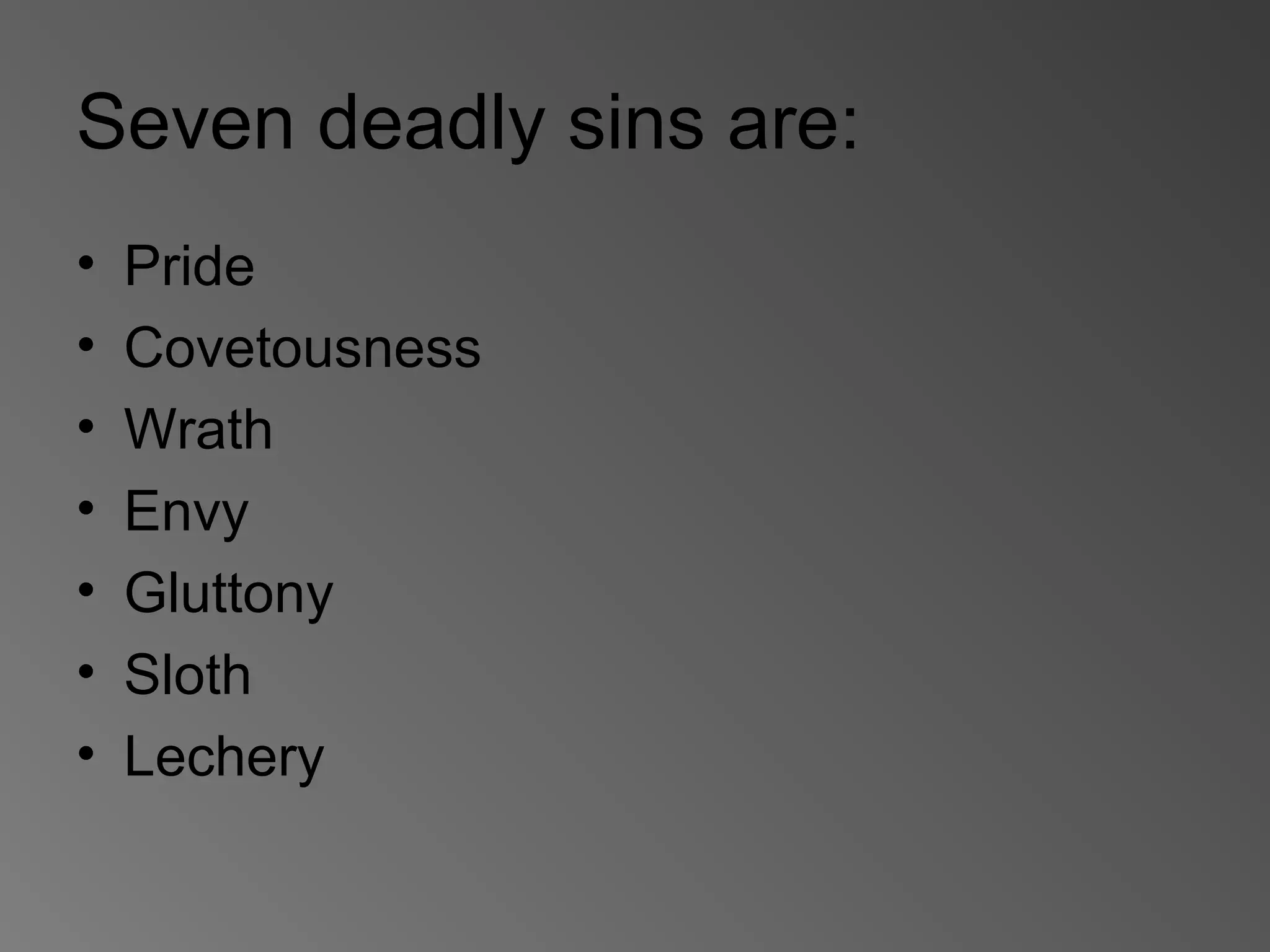 Dr.Faustus Seven deadly sins | PPT