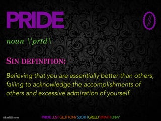 Pride Seven Deadly Sins Definition