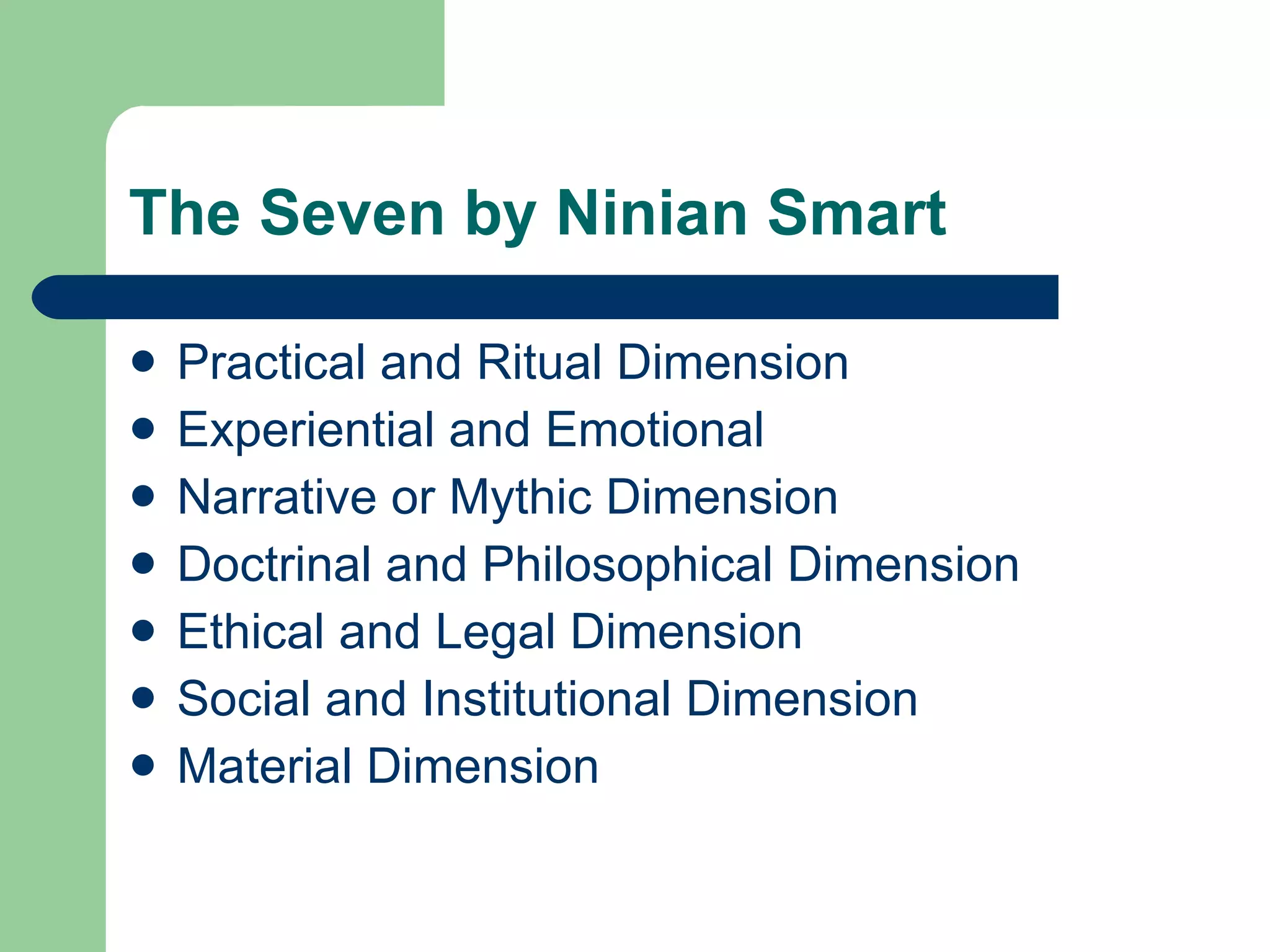 Seven Dimensions Of Religion | PPT