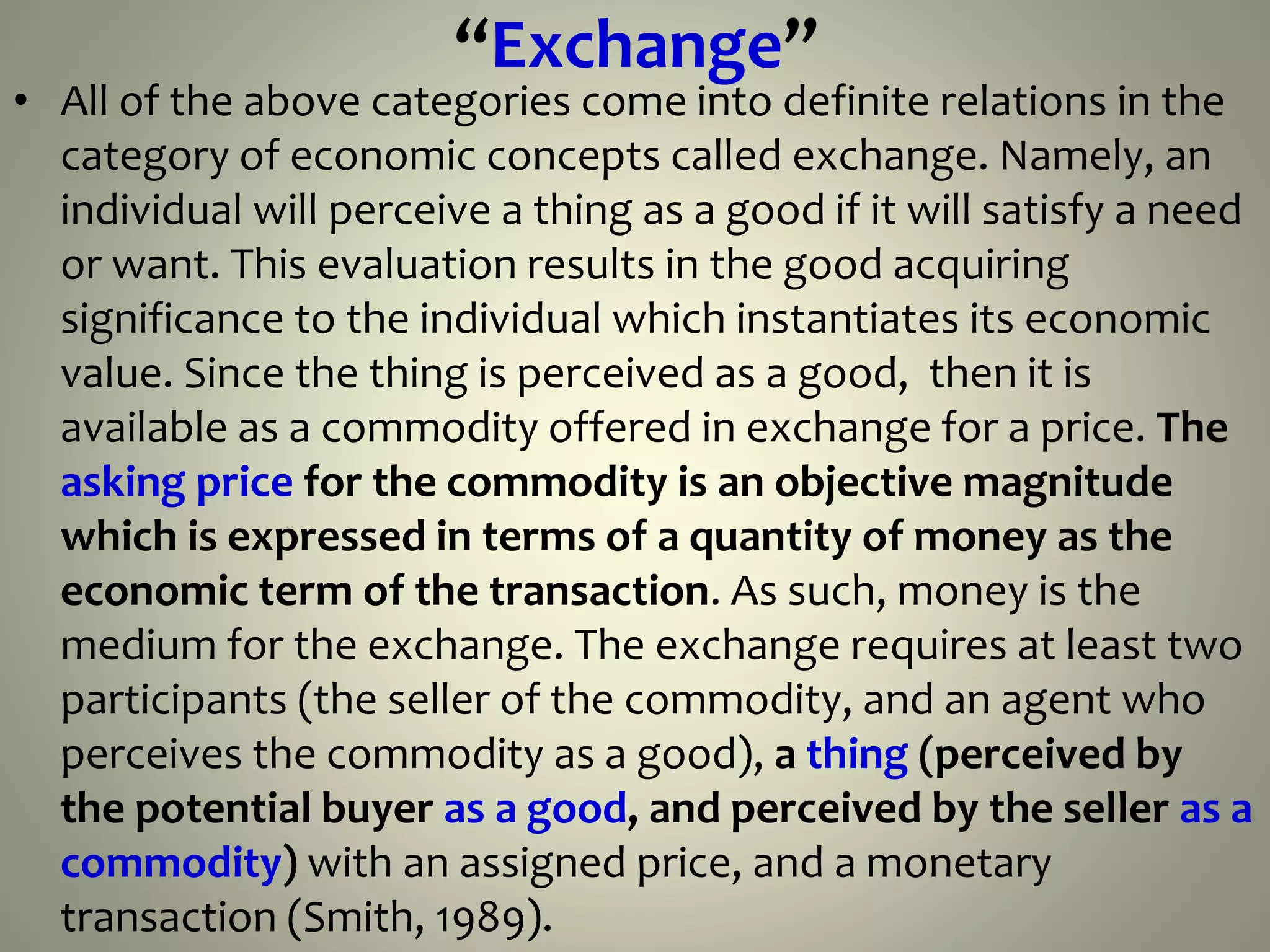 Seven economic objects and activity domain | PPT