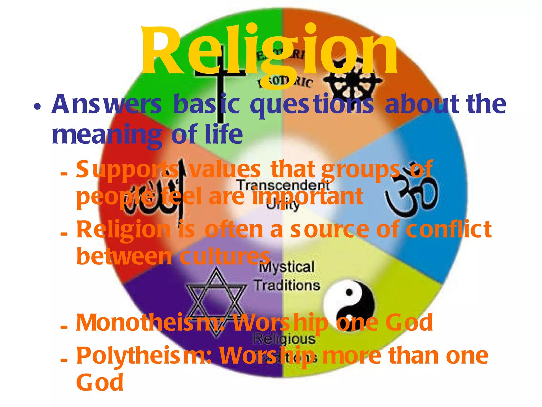 Seven elements of culture | PPT