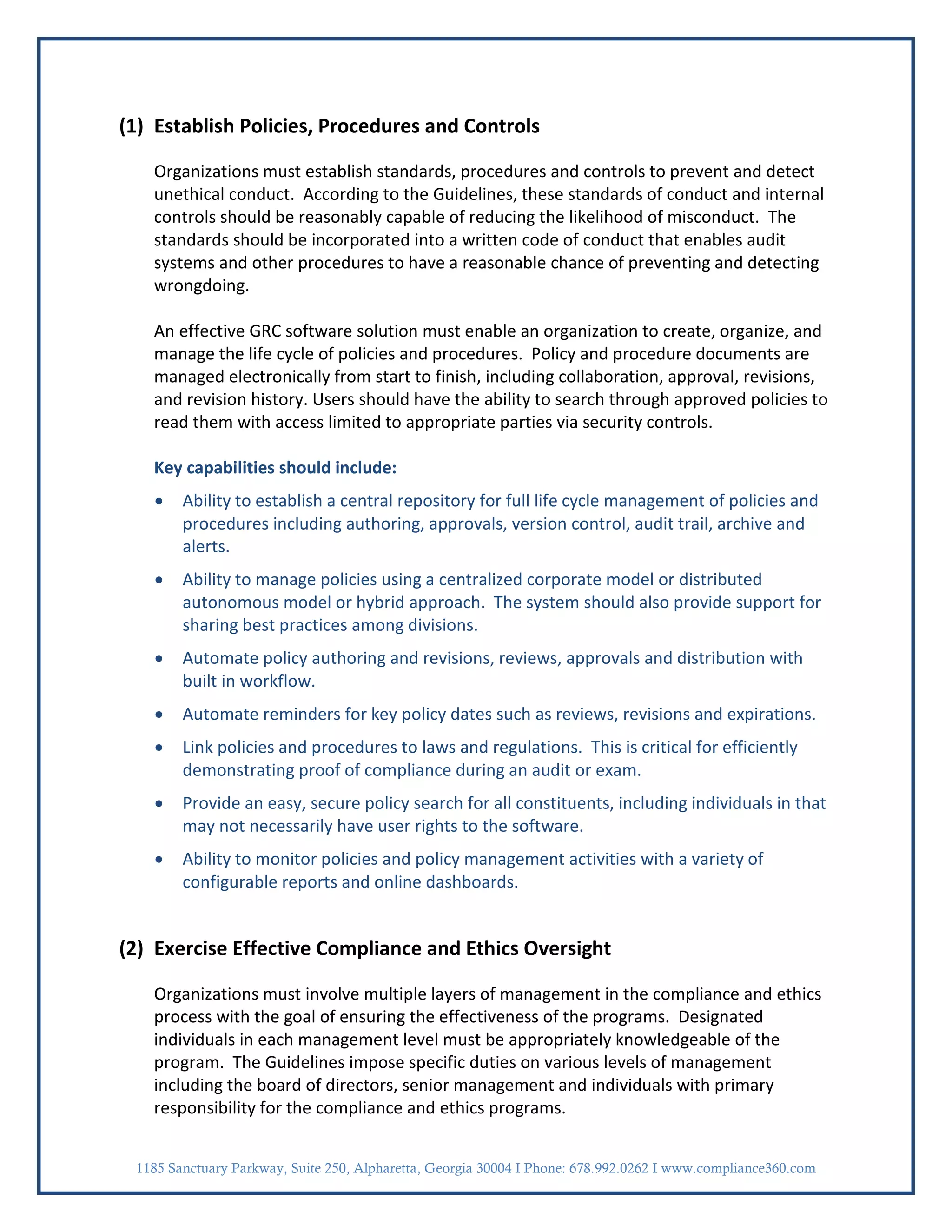 Seven Elements Of Effective Compliance Programs | PDF