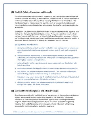 Seven Elements Of Effective Compliance Programs | PDF