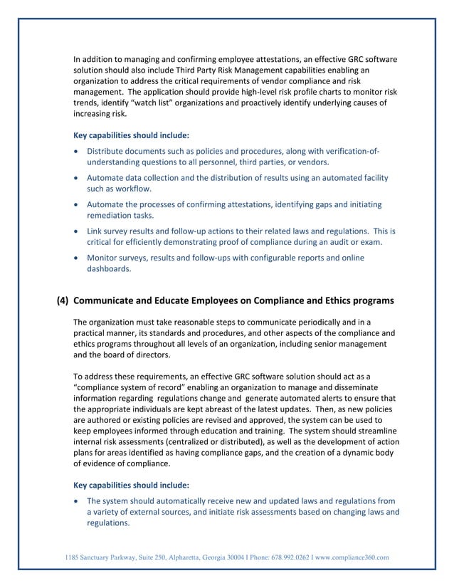 Seven Elements Of Effective Compliance Programs | PDF