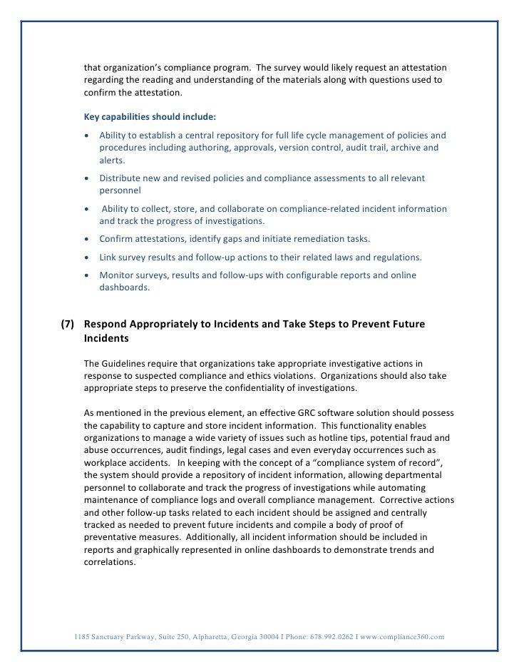 Seven Elements Of Effective Compliance Programs Seven Elements Of Effective Compliance Programs