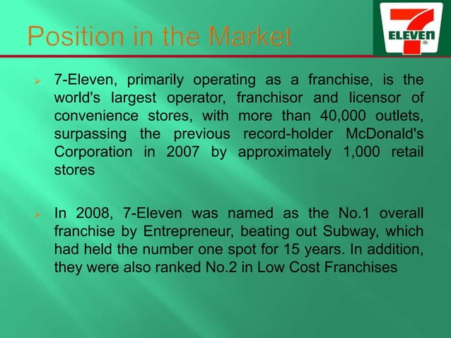 7-Eleven Presentation | PPTX | Business | Business and Finance