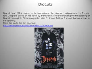 Dracula opening film analysis - hibba | PPTX
