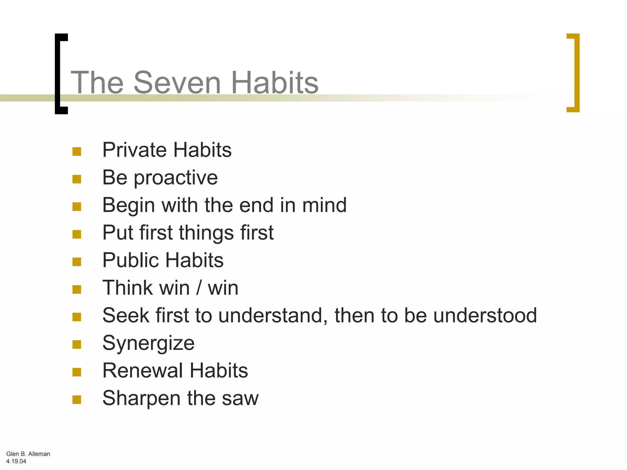 Seven Habits of Effective Project Managers | PDF