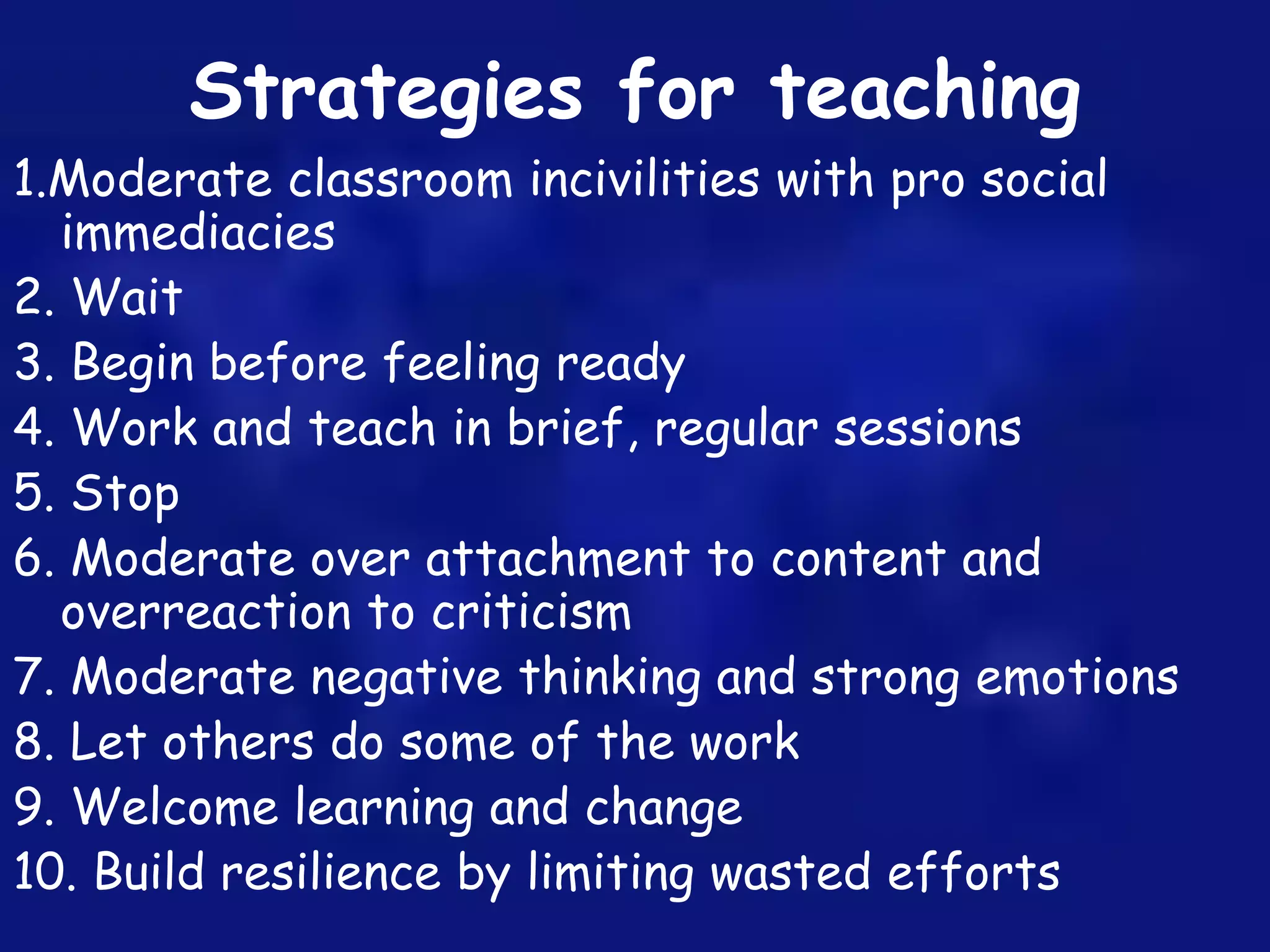 Seven habits of highly successful teachers | PPT