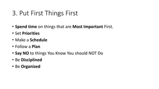 Seven Habits of High Performing and Happy Employees | PPT