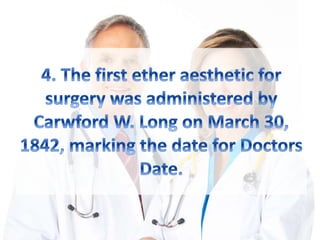 Seven interesting facts to know about national doctors day | PPTX