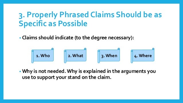 Seven key characteristics of claims