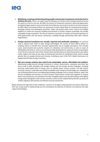 IEA Seven Key Principles for Implementing Net Zero | PDF