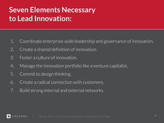 Seven Keys to Unlock and Lead Innovation Strategy | PDF | Business ...