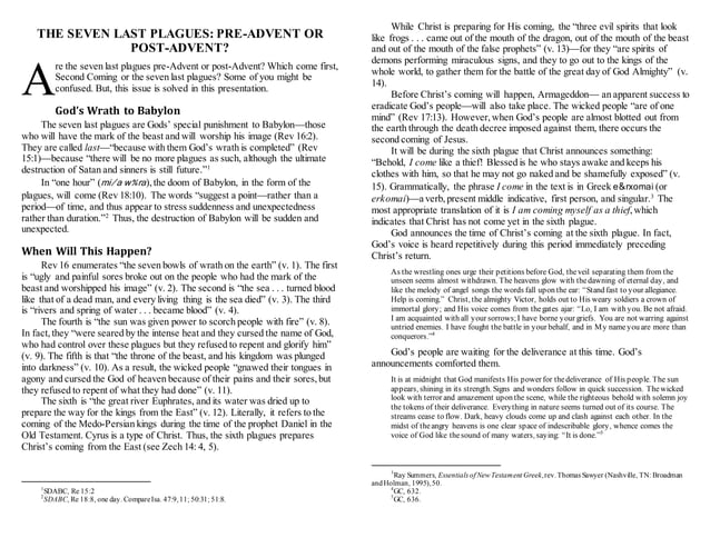 Seven Last Plagues | DOCX | Christianity | Religion & Spirituality