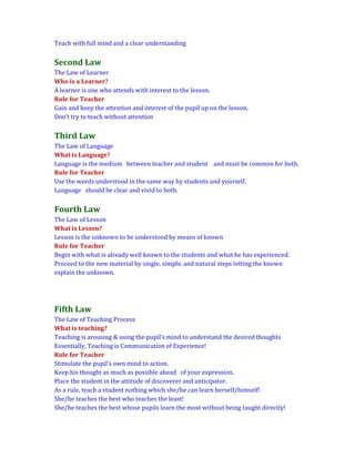 Seven laws of teaching | PDF