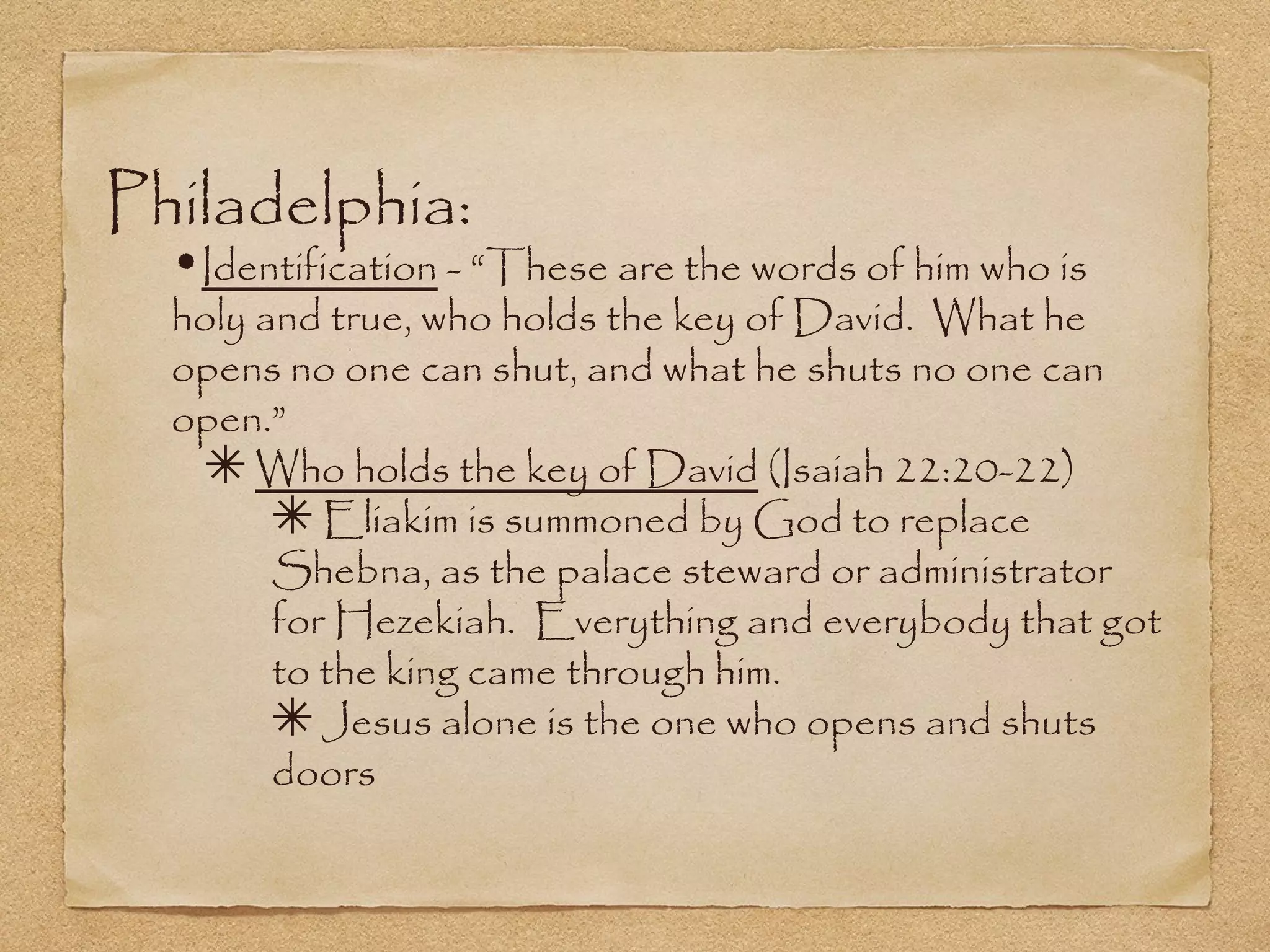 Seven letters teaching series week 7 philidelphia | PPT