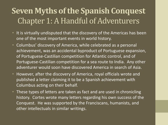 Seven myths of the spanish conquest | PDF
