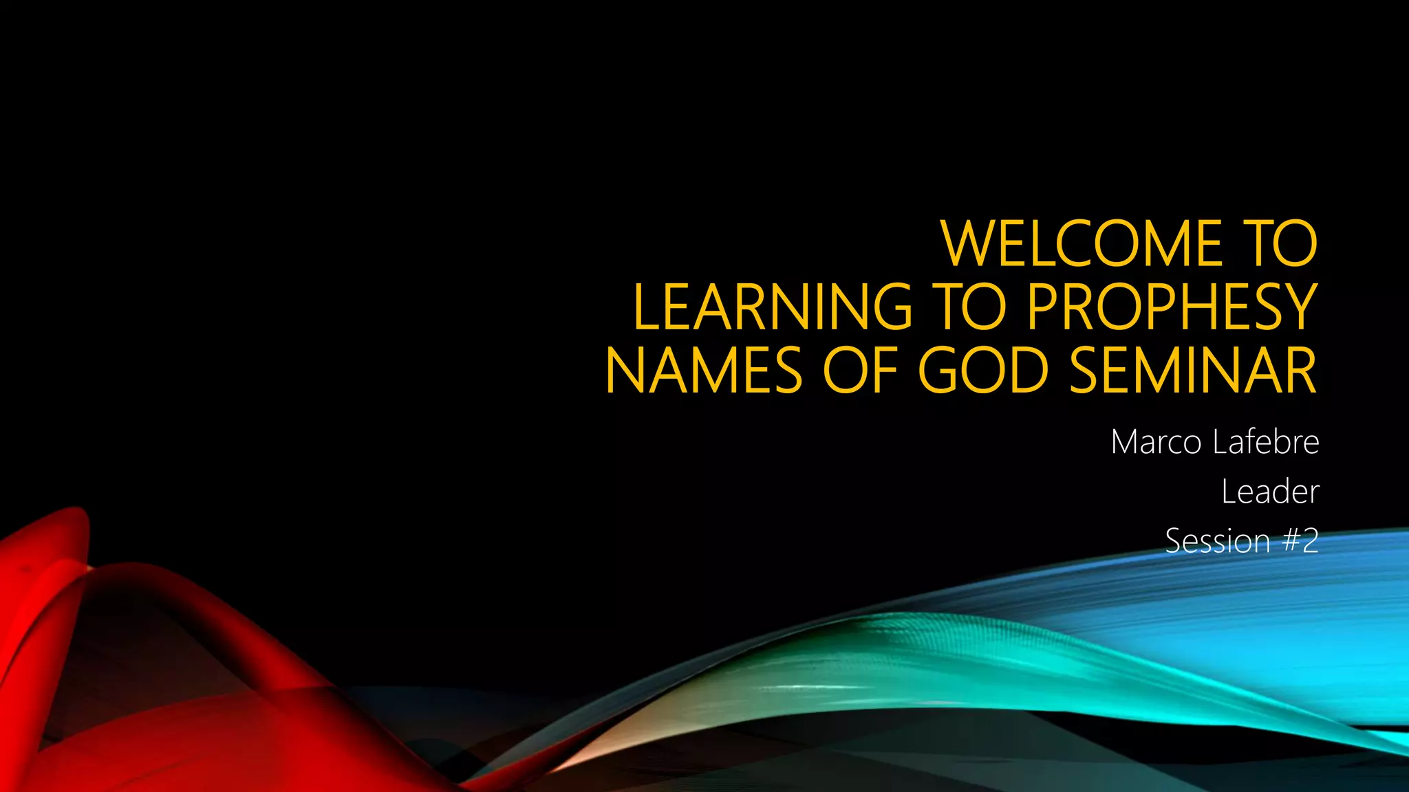 Seven names of god in judaism, Seven names of God in Christianism | PPTX