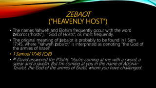 Seven names of god in judaism, Seven names of God in Christianism | PPTX