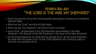 Seven names of god in judaism, Seven names of God in Christianism | PPTX