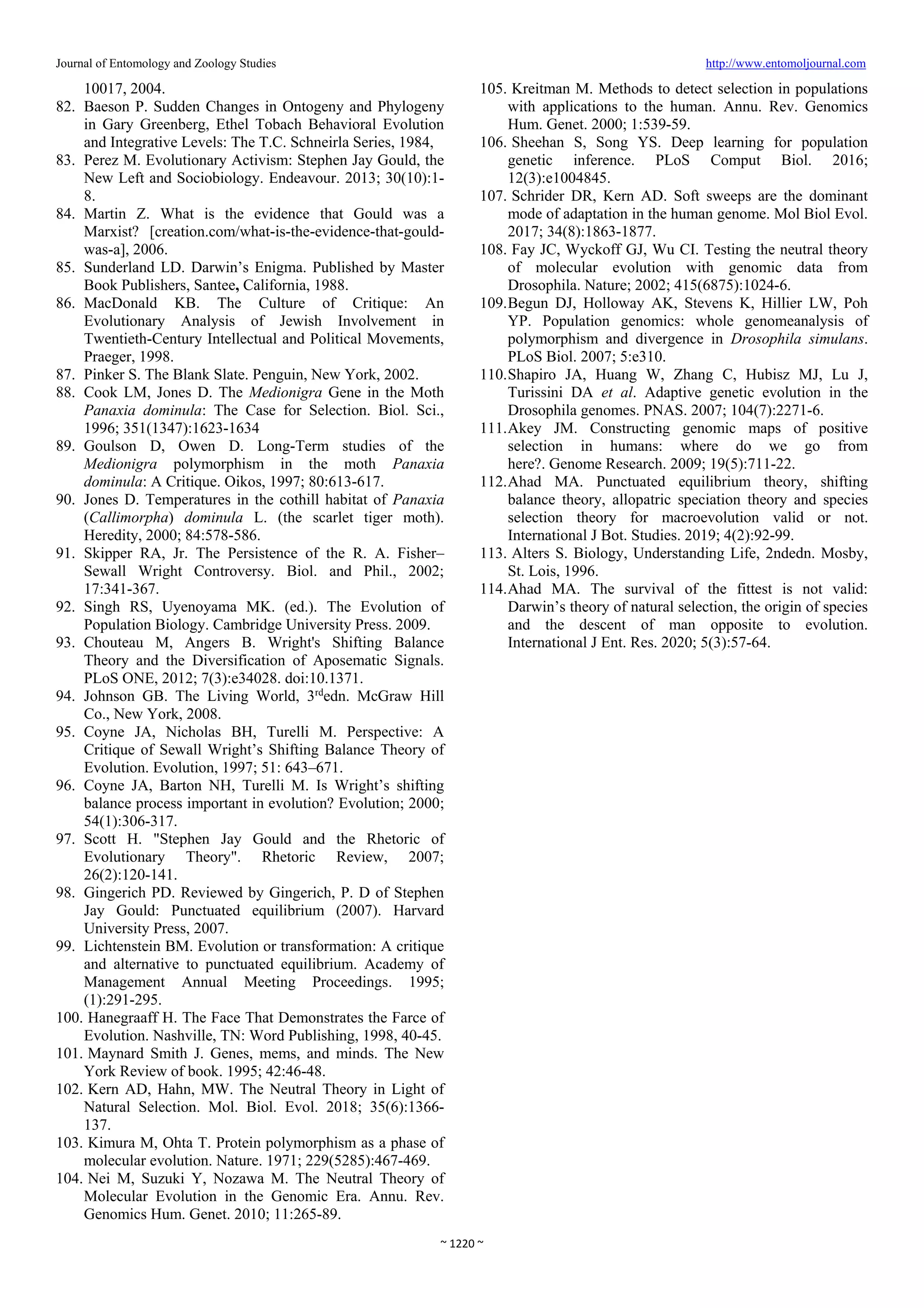 Seven non-darwinian theories opposite to evolution | PDF