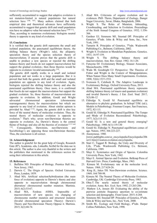 Seven non-darwinian theories opposite to evolution | PDF