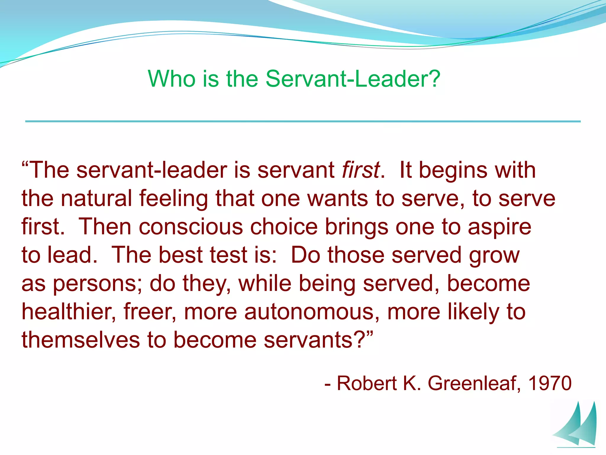 Seven Pillars Of Servant Leadership (Leader Serve, Model) | PPTX